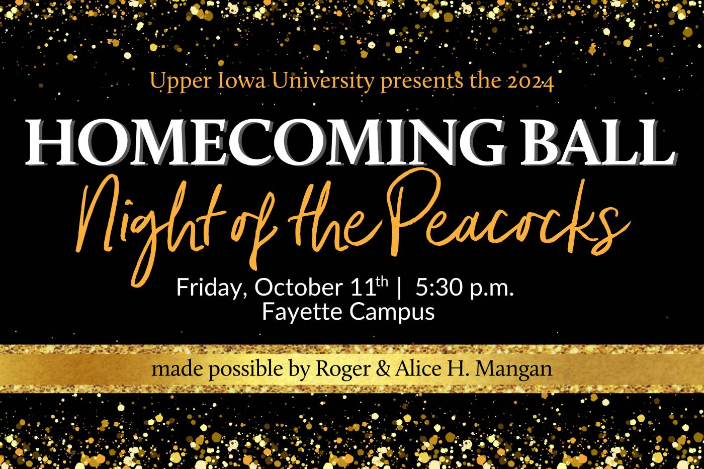 UIU announces "Night of the Peacocks" Homecoming Ball - Upper Iowa ...